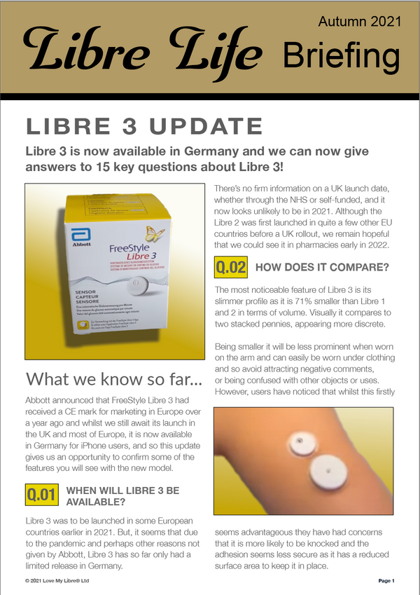 Libre Life Briefing Autumn 2021 - Love My Libre